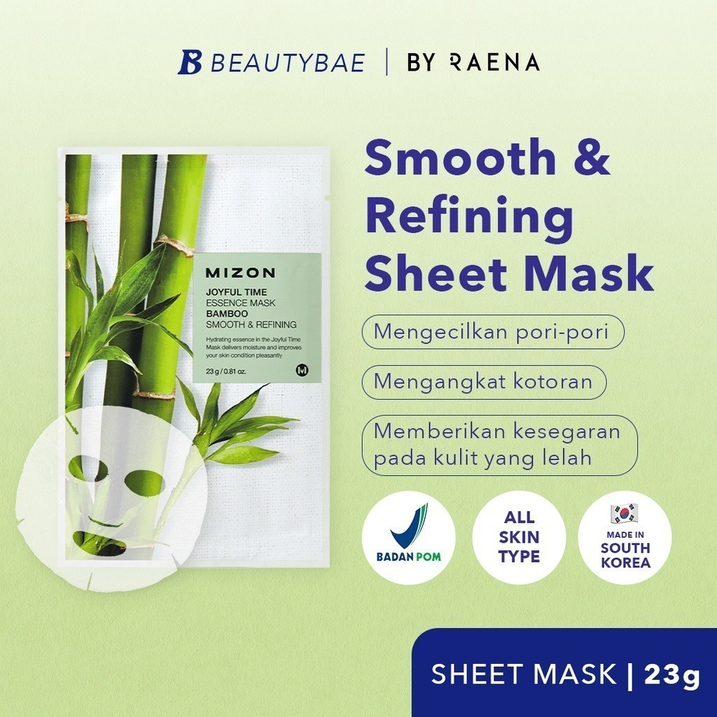 Jual MIZON Sheet Mask Korea - Bamboo | Smooth & Refining | Masker untuk ...