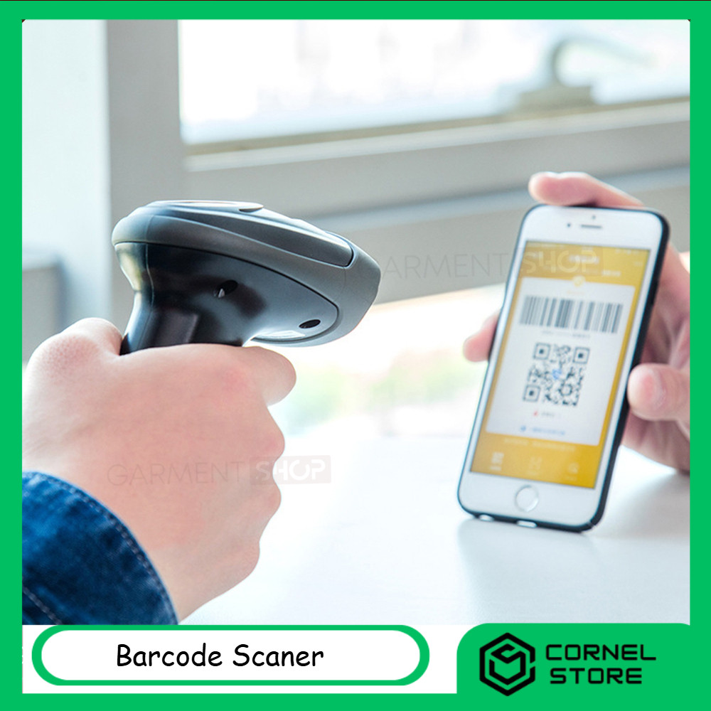 Jual CORNELSTORE Barcode Scanner Laser Tangan 2D Auto Scan Kasir Label ...