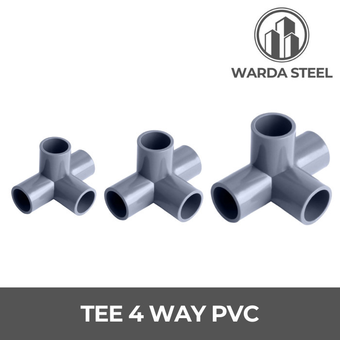 Jual Tee Elbow 4 Way 90 deg PVC - T Siku Sambungan Pipa Cabang 4 Arah 1 ...