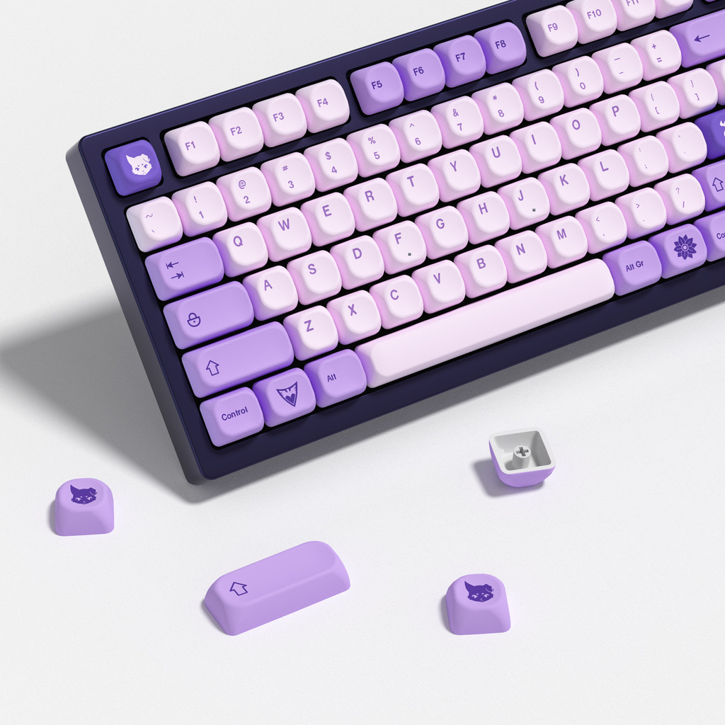 Jual KBDiy GMK Frost Witch Keycap Retro Purple KOA Profile PBT Keycaps ...