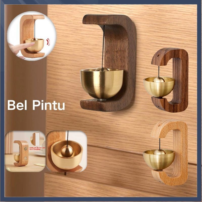 Jual 【COD】Bel Pintu Kayu Lonceng Pintu Kuningan Bel Pintu Mewah Yang ...