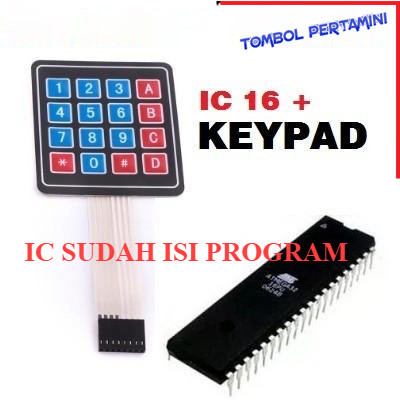 Jual IC ISI PROGRAM POM MINI ATMEGA 16 + KEYPAD MATRIX 4X4 PERTAMINI ...