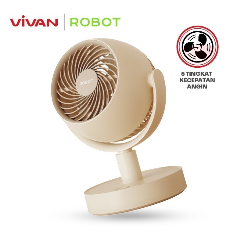 Jual [ ORI BF23 ]- NEWW KIPAS PORTABEL ROBOT USB Fan RT-BF23 Beige ...