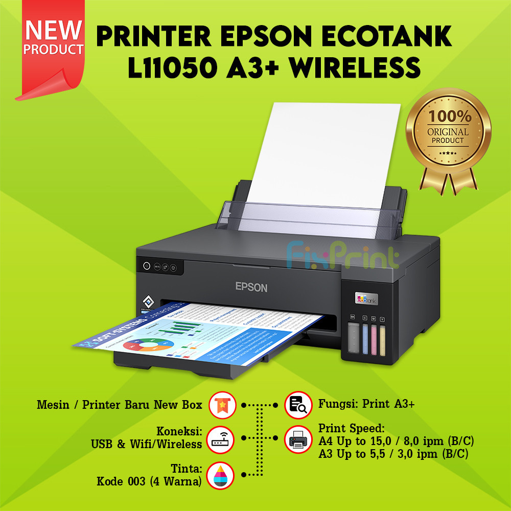 Jual Printer Epson L11050 A3+ EcoTank L11050 Wireless Print Only ...