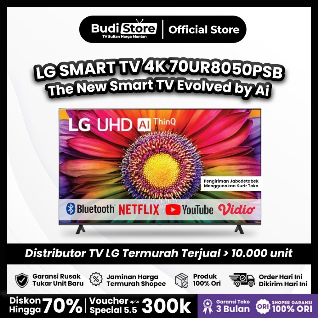 Jual Smart TV LG 70 inch 4K UHD 70UR8050PSB 100% ORIGINAL LG TV ...