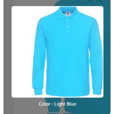 Jual KAOS POLO SHIRT LENGAN PANJANG KERAH POLOS BAJU PRIA WANITA WANGKI ...