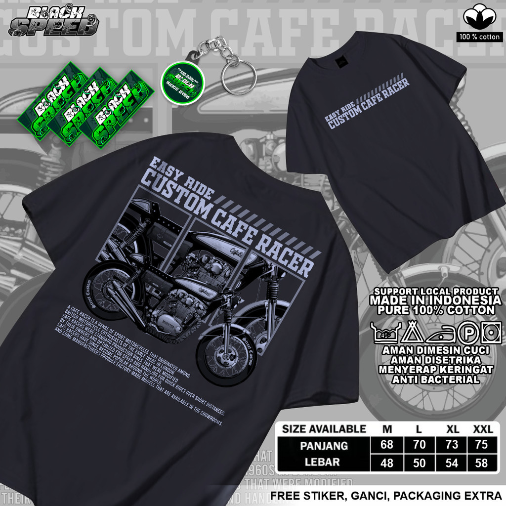 Jual Kaos CUSTOM CAFE RACER Kaos Honda CB Kaos Motor Herex Astrea Grand Plastisol Distro ...