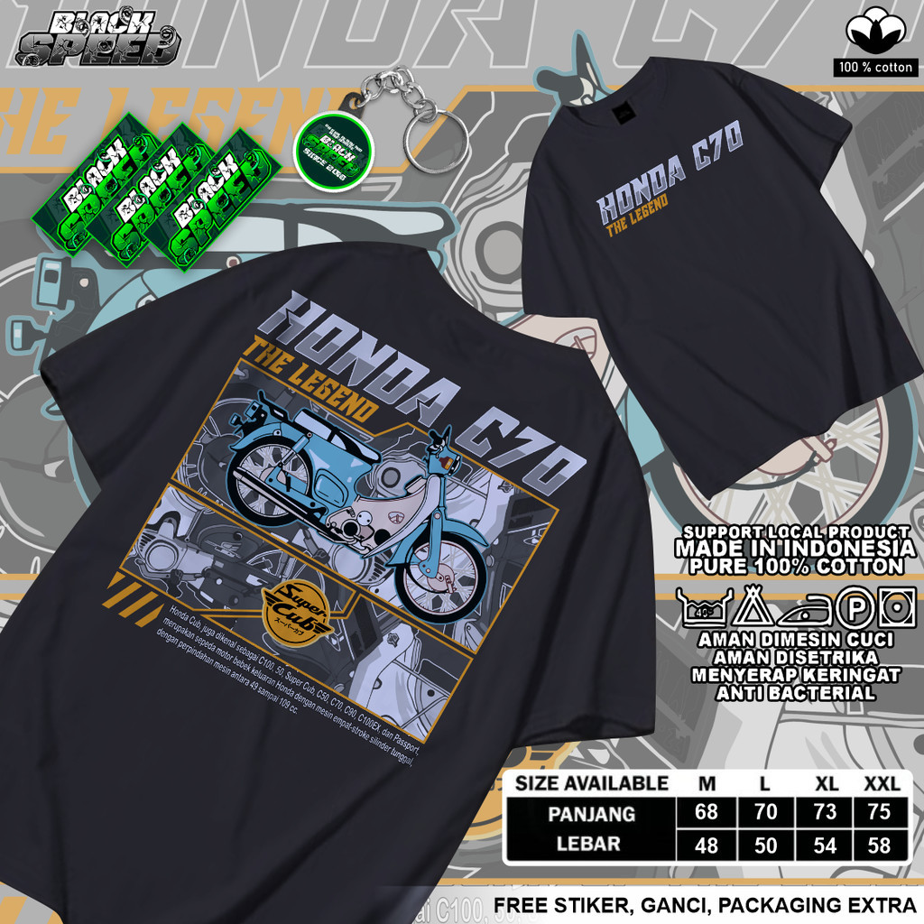 Jual Kaos Motor Viral Terbaru HONDA C-70 Honda CB Kaos Motor Herex Astrea Grand Plastisol Distro ...