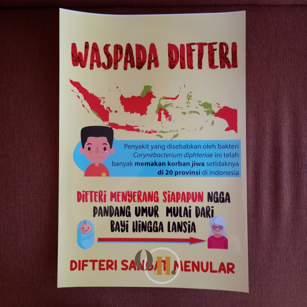 Jual Poster Waspada Difteri - Poster Kesehatan - Poster Penyakit ...