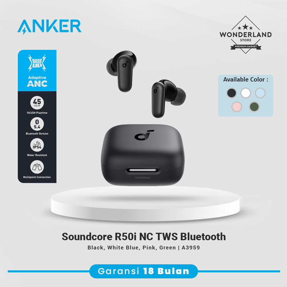 Jual Anker Soundcore R50i NC TWS Adaptive Noise Canceling ANC Bluetooth 5.4 Low Latency Gaming ...