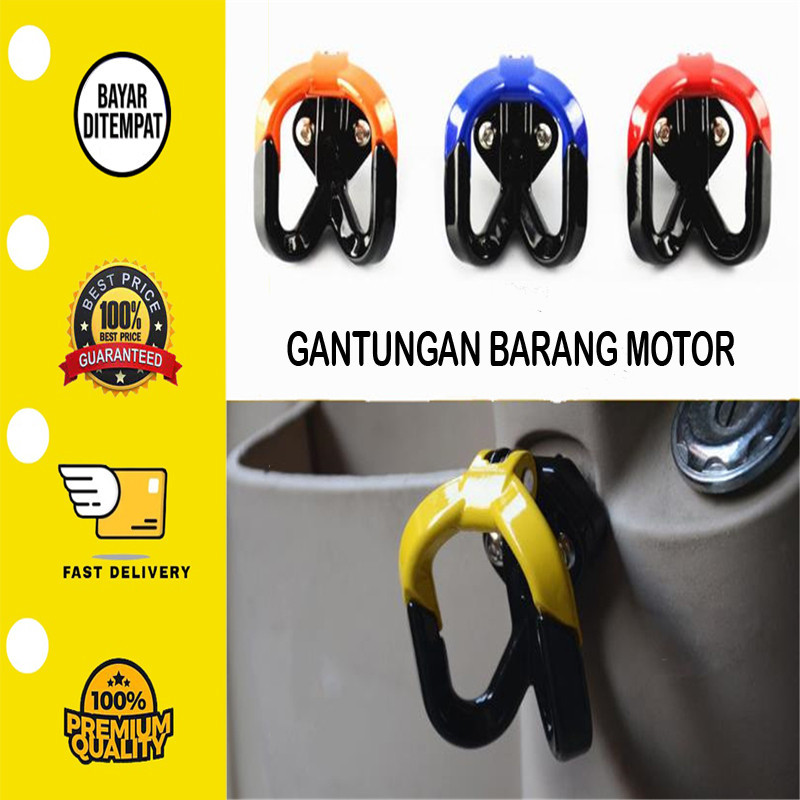 Jual Gantungan Barang Cantolan Motor Double-Hook 2 Gantungan CNC Besi ...