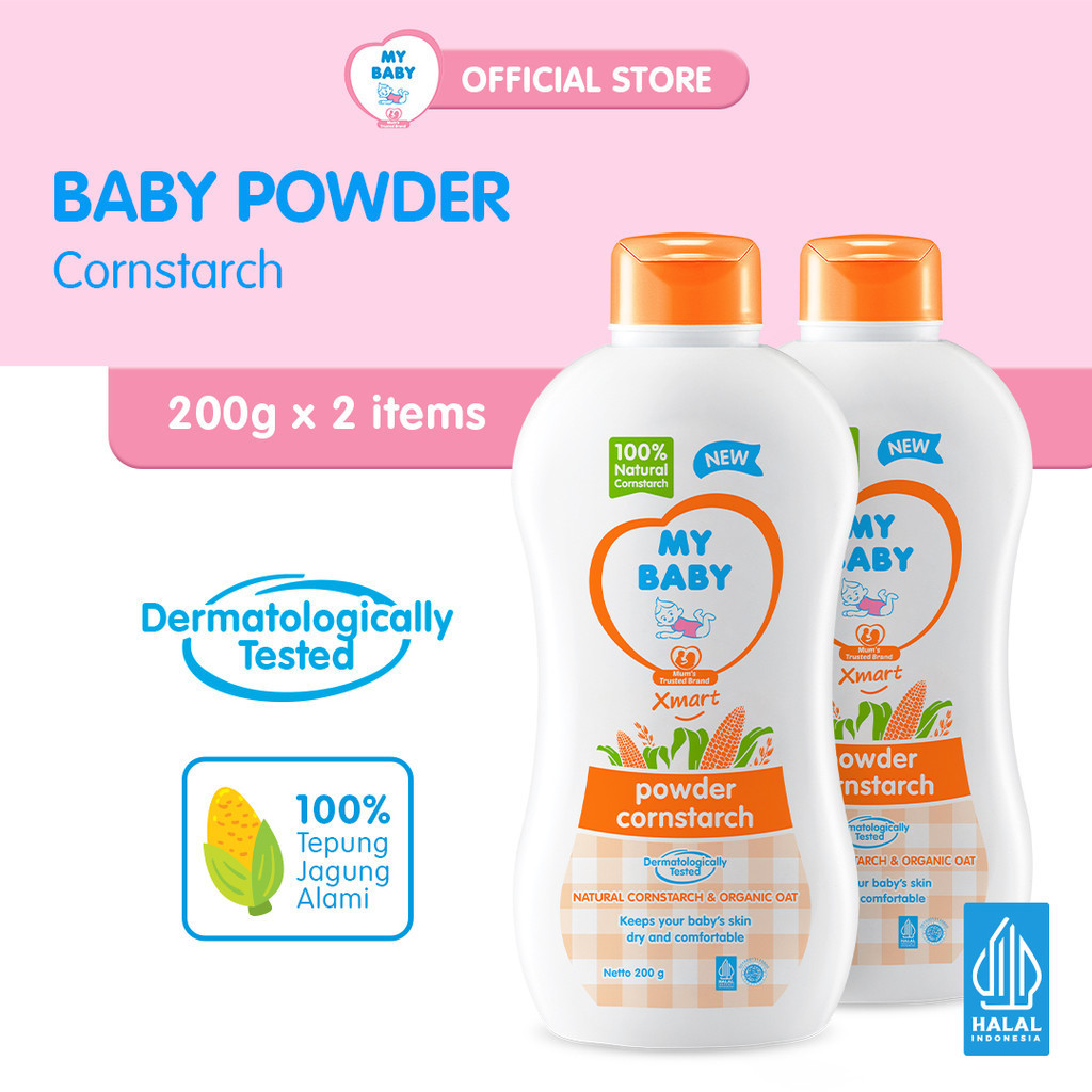 Jual MY BABY Powder Cornstarch [200 g / 2 pcs] | Shopee Indonesia