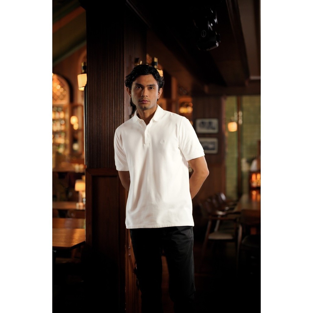 Jual HL MEN Polo Shirt - White | Shopee Indonesia