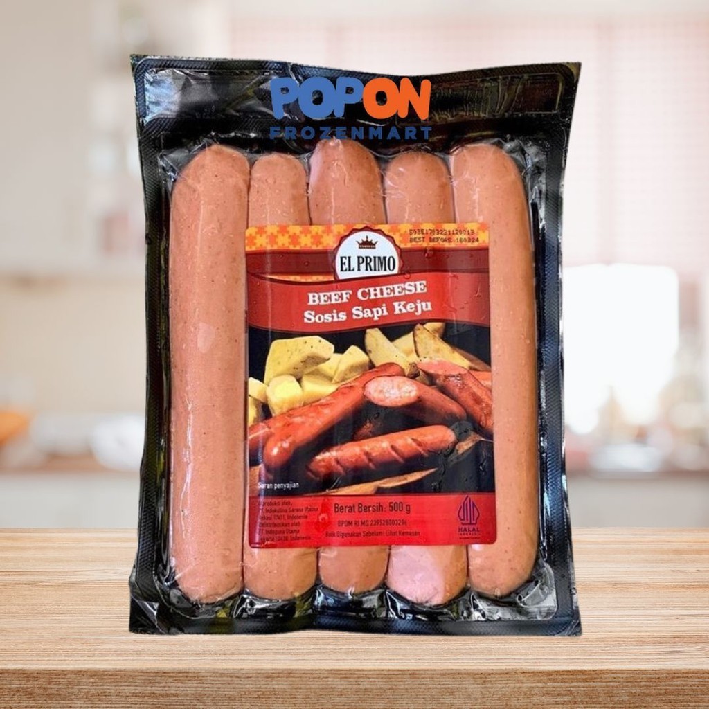 Jual El Primo Sosis Beef Cheese Sausage 500 Gr - Sosis Daging Sapi Keju ...