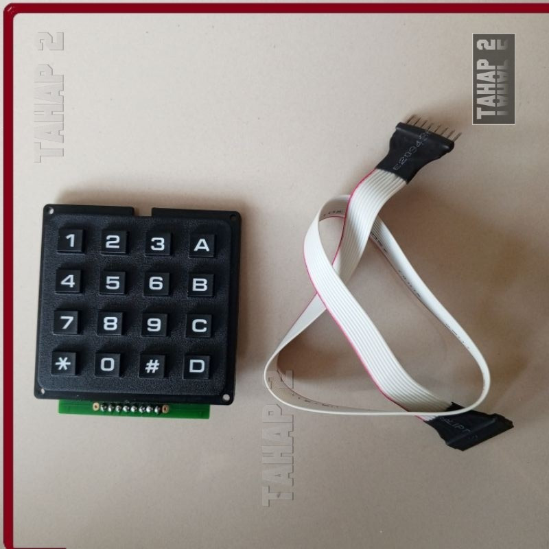 Jual KEYPAD TIMBUL MATRIX 4X4 + KABEL SOCKET TOMBOL HITAM KIPET POM MINI PERTAMINI DIGITAL ...