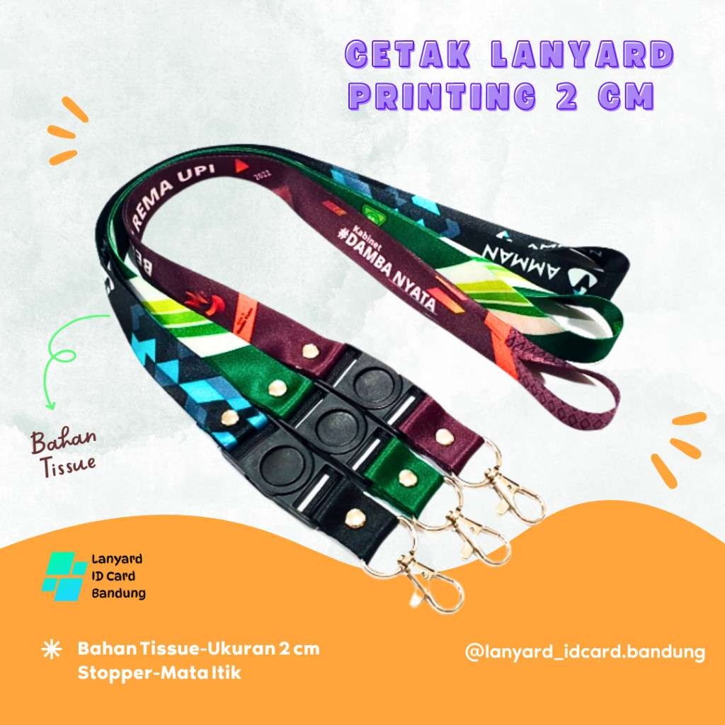 Jual Tali Lanyard Sublim Print Custom Desain Press 1 atau 2 Sisi ...
