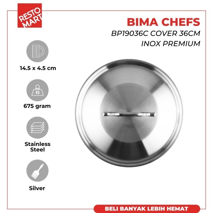 Jual Tutup Panci Bima / Chef Cover 14.5 cm BIMA Stainless (1011476)(F0 ...