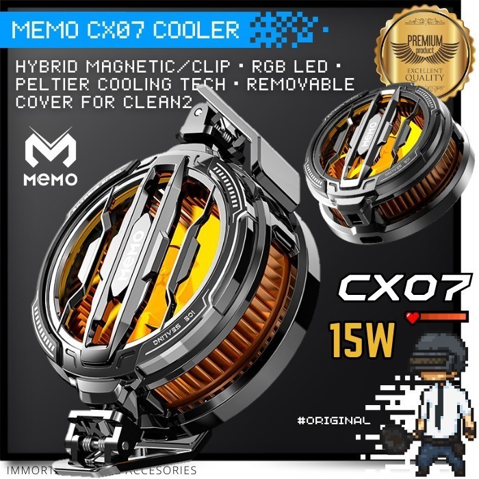 Jual MEMO CX07 CX-07 2-in-1 Fan Cooler Phone Cooler Magnetic and Clip ...