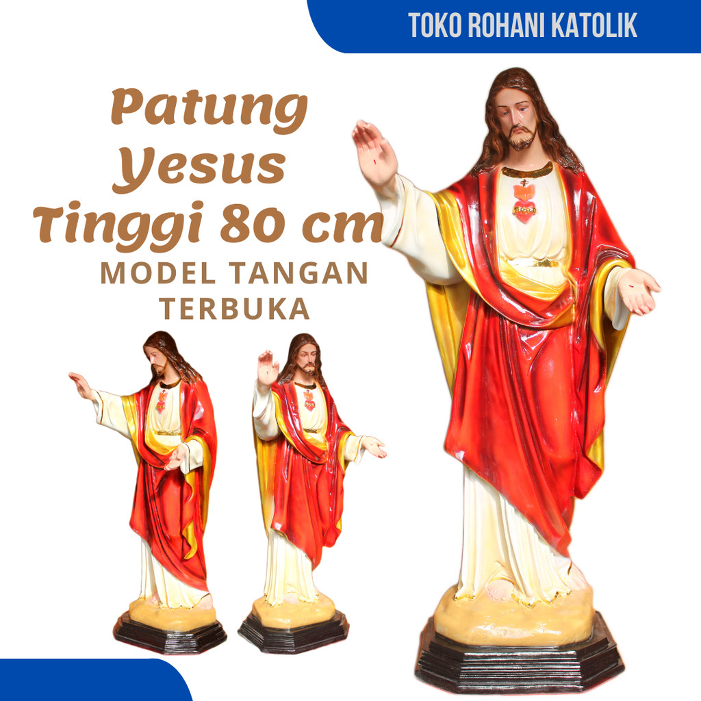 Jual PATUNG YESUS 80 CM / PATUNG YESUS TANGAN TERBUKA UKURAN BESAR ...