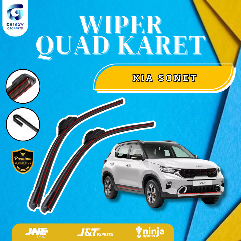 Jual Wiper Quad Blade Mobil Kia Sonet Model 4 Lapis Karet 1 SET Kiri ...