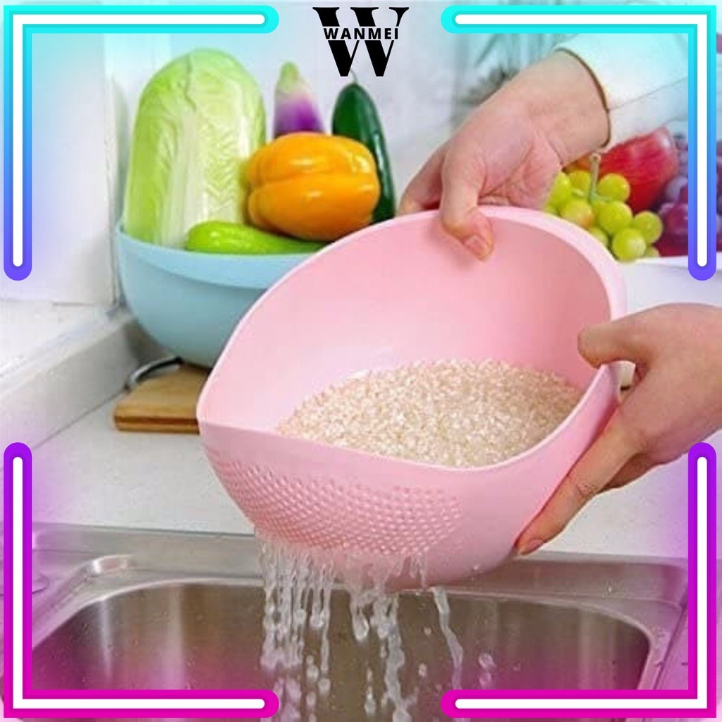 Jual Wadah Cuci Beras/Baskom Cuci Beras Sayur Buah Alat Cuci Beras ...