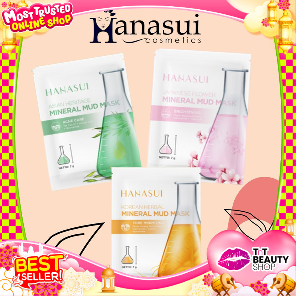 Jual HANASUI Mineral Mud Mask | SheetMask | Masker Wajah | TnT Beauty ...
