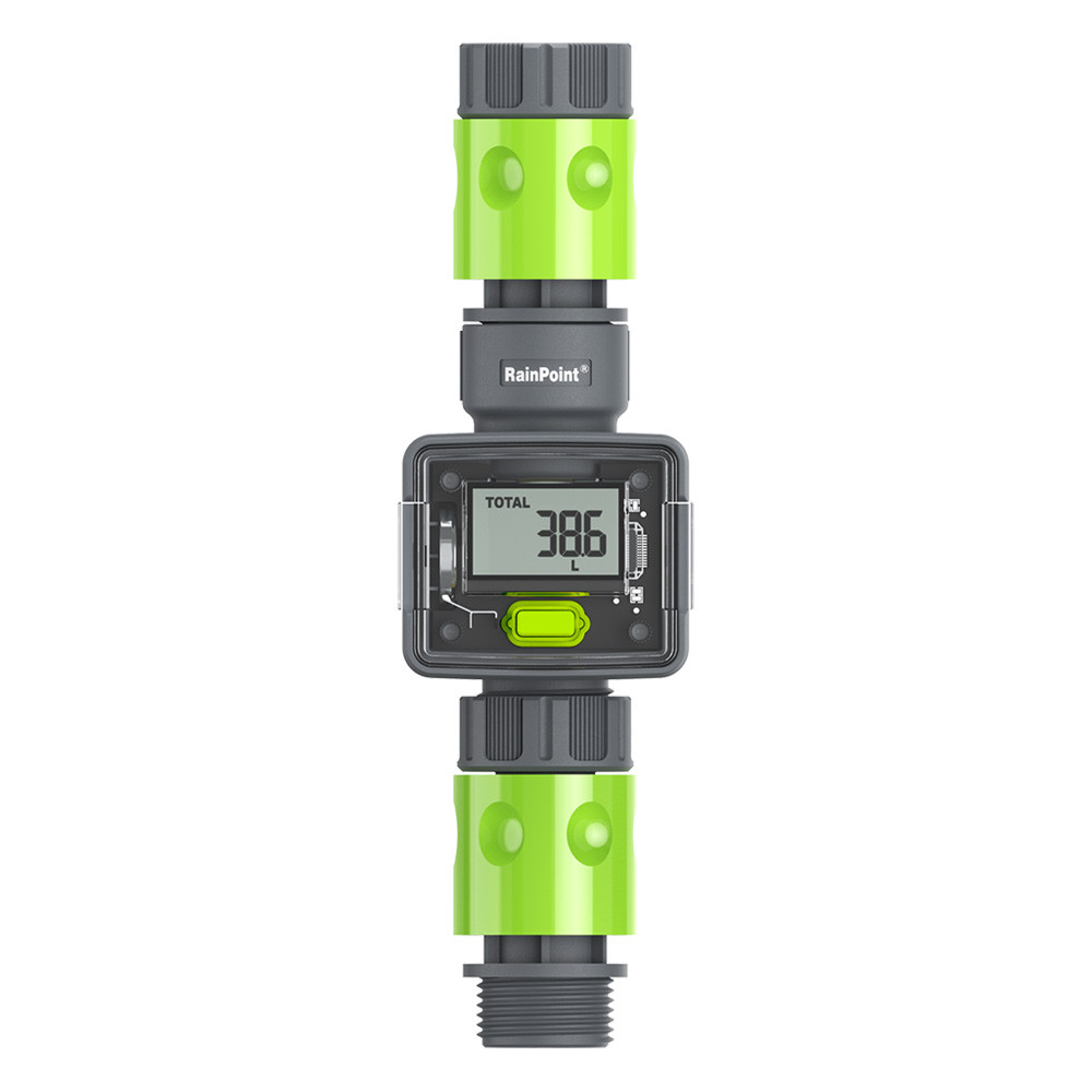 Jual Digital Water Flow Meter IPX6 Outdoor Garden Hose Water Calculate ...