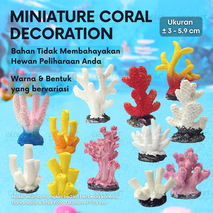 Jual Hiasan Batu Coral Aquarium Mini Artificial Resin Miniatur Terumbu Karang Dekorasi Ornamen ...
