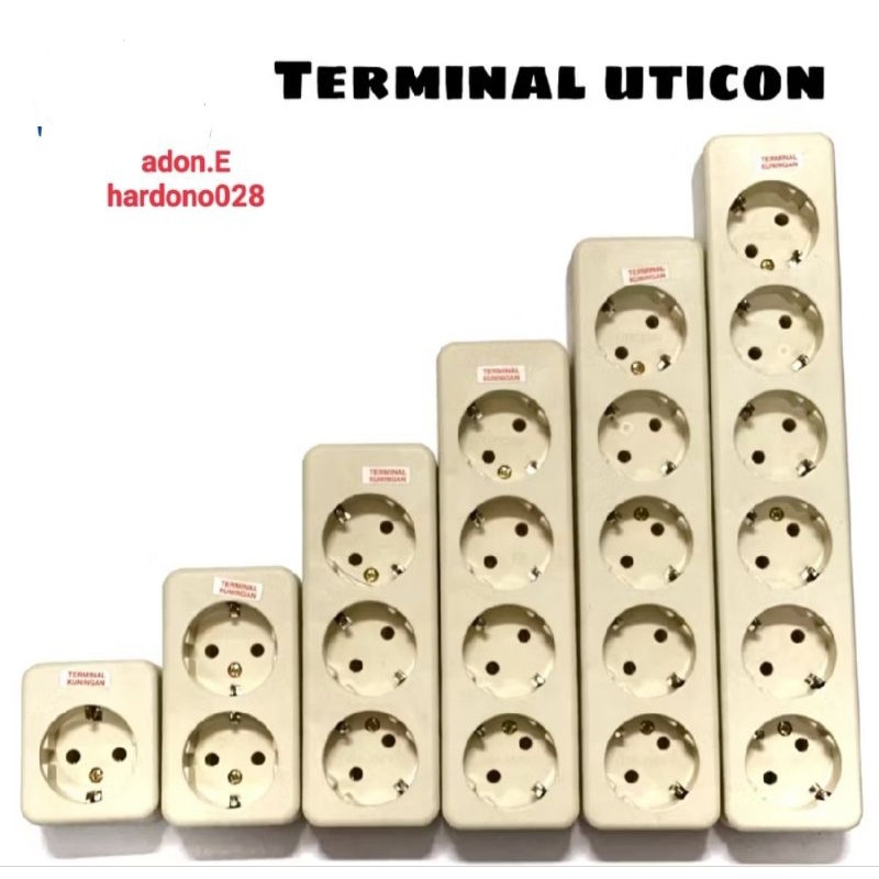 Jual STOP KONTAK UTICON ORIGINAL 1,2,3,4,5,6LUBANG TERMINAL KUNINGAN. | Shopee Indonesia