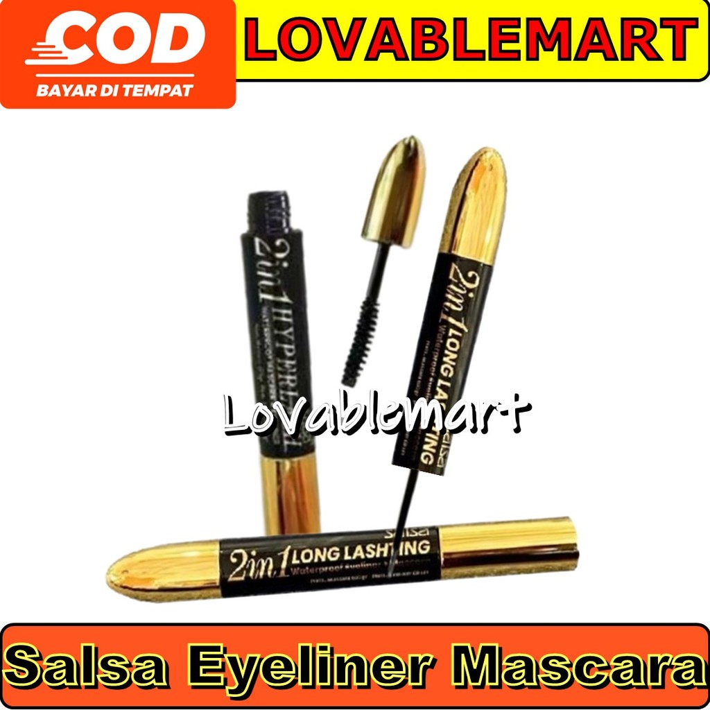 Jual Lovablemart SALSA 2in1 Long Lashting Mascara - Maskara 2 in 1 ...