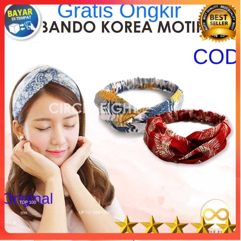 Jual Bando Bandana Kain Motif Ala Korea Impor 100 % BURUAN BELI SEBELUM ...