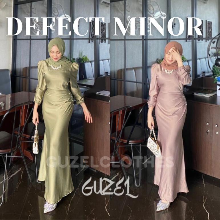 Jual DEFECT MINOR Elora Dress by Guzel Satin Silk Premium Baju Fashion Wanita Kondangan Wisuda ...