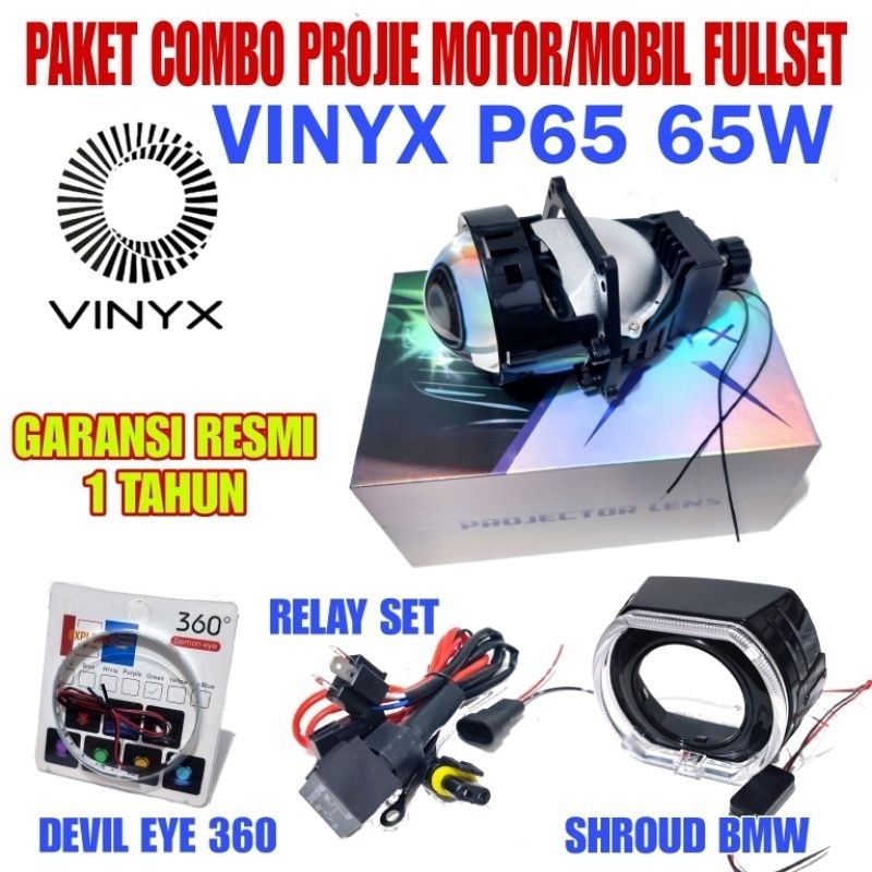 Jual Paket Combo Biled Vinyx P65 Gen 2 65W Komplit Untuk Motor Mobil ...