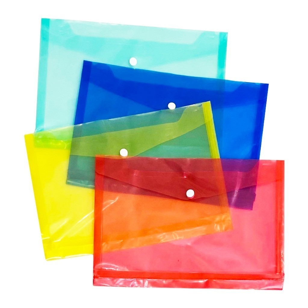 Jual Map Kancing Plastik Besar Ukuran Folio BIG Transparan Folio / F4 ...