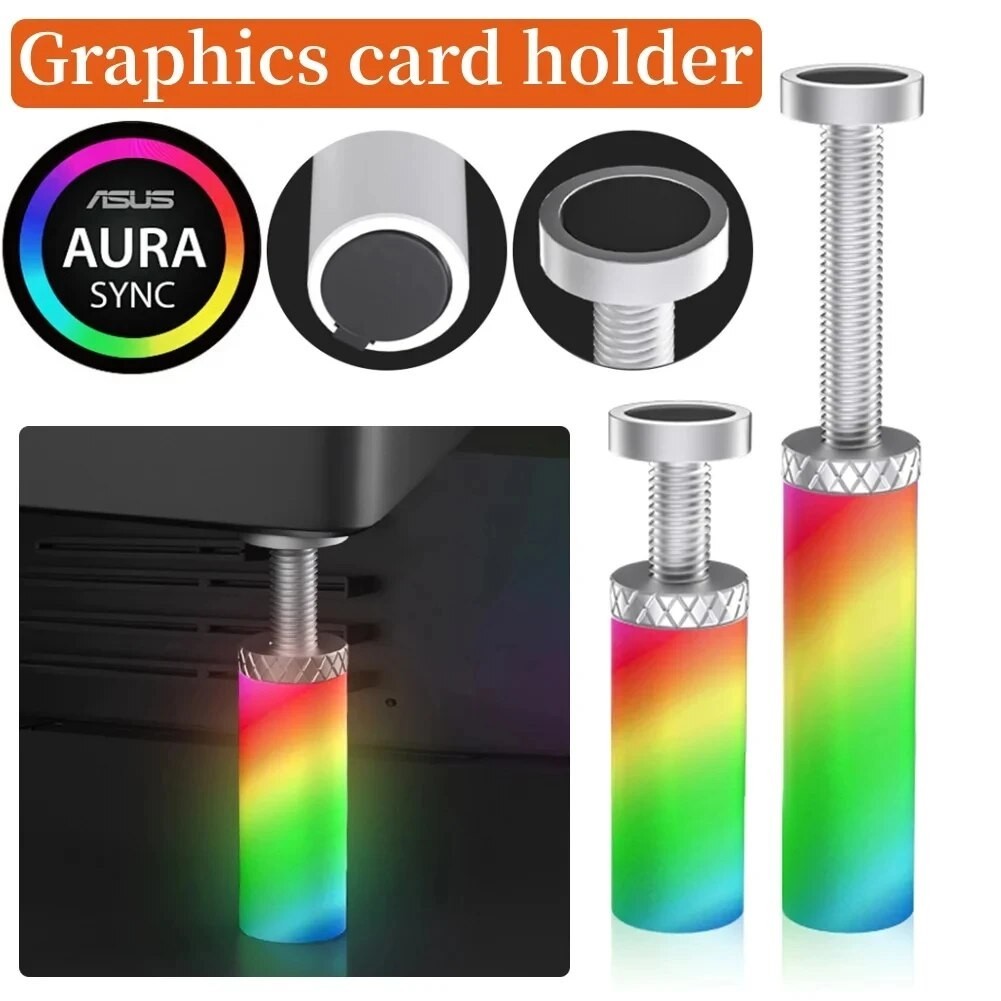 Jual RGB GPU support bracket RGB anti sag bracket holder stand vertical ...