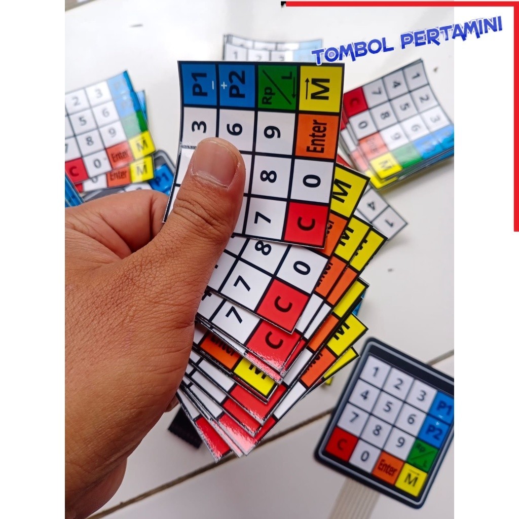 Jual Stiker Variasi Keypad Matrix 4x4 Pom Mini / Pertamini Laminasi ...