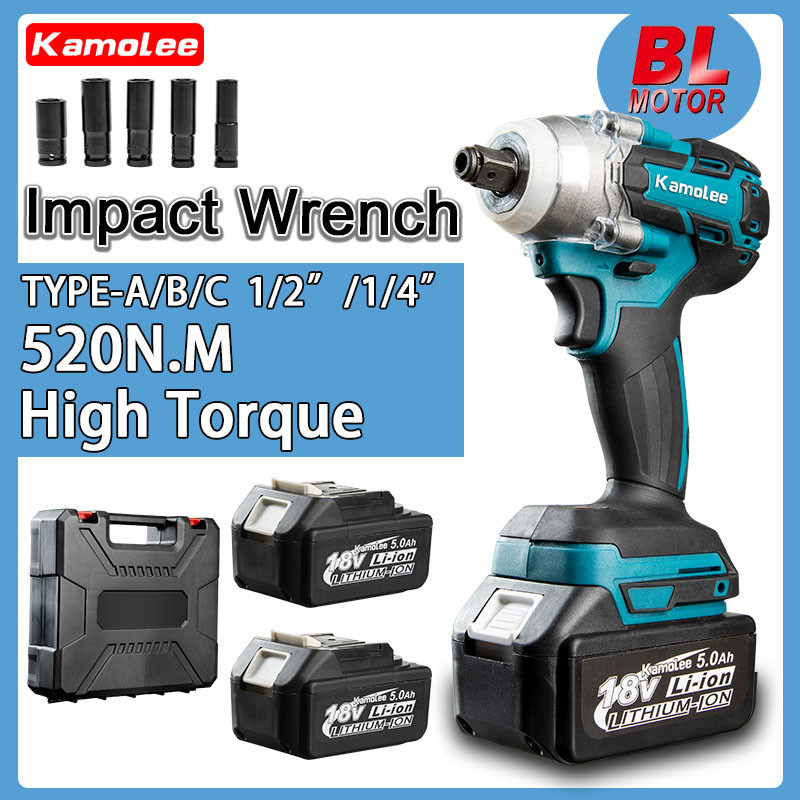 Jual Kamolee DTW285 Impact wrench 18V Powerful Brushless 520Nm torque ...