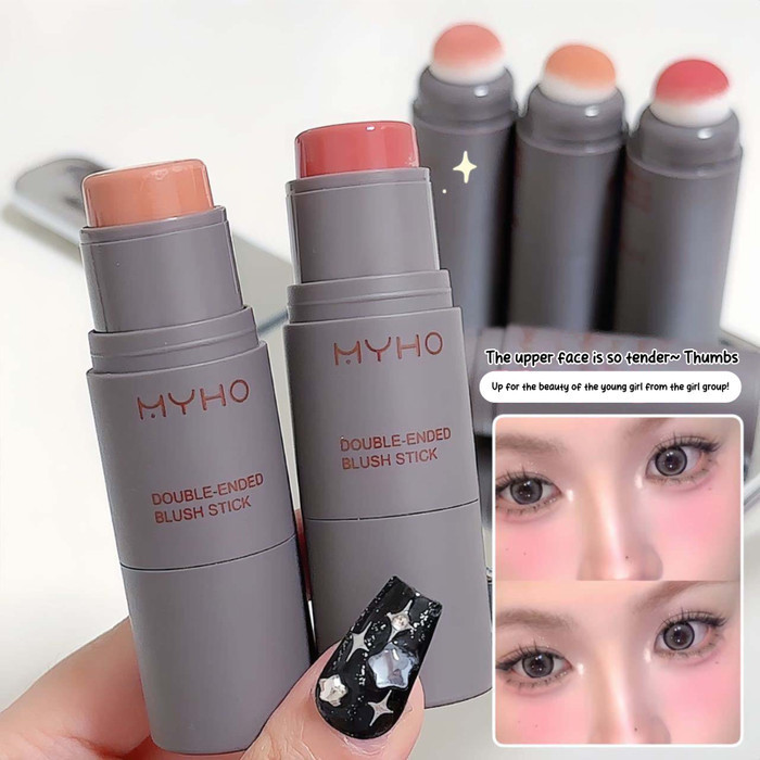Jual Blush On Stick Puff Double Head Sponge Blush Moisturize Lasting ...