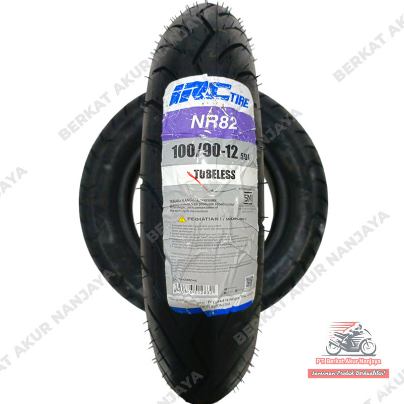 Jual Ban Motor IRC NR82 100 90 12 NR 82 Tubeless Bonus Pentil untuk ...