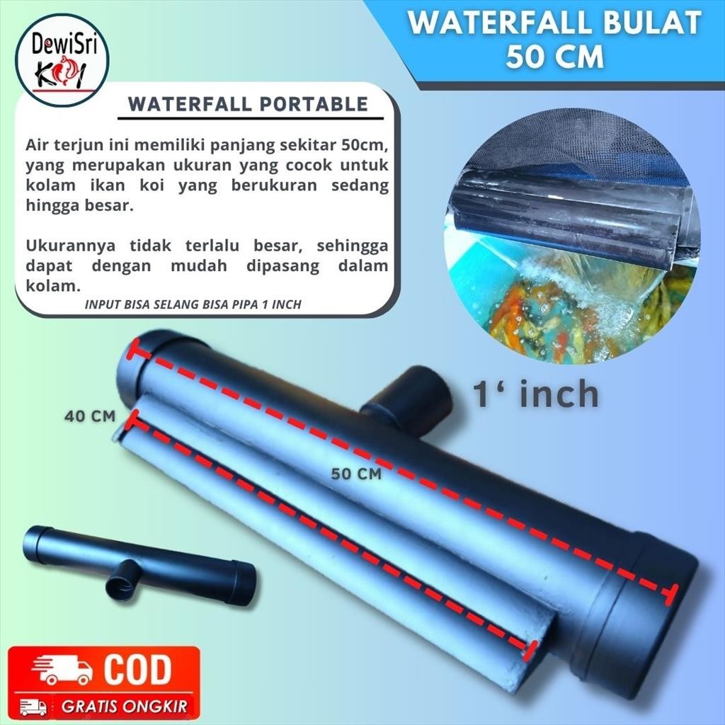Jual Waterfall PVC Kolam Ikan Bulat 50 cm / Air Terjun Portabel ...