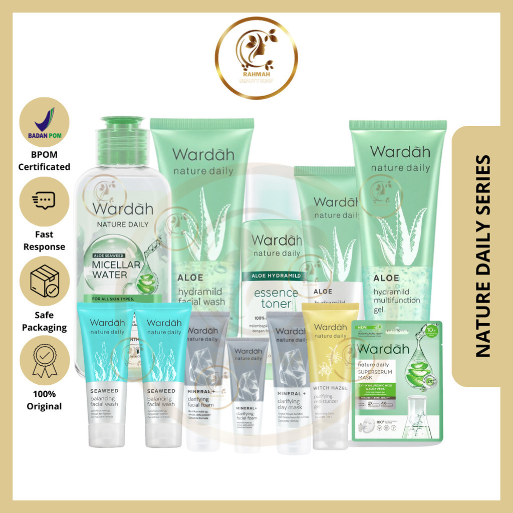Jual Wardah Paket Nature Daily Series | Facial Wash | Toner ...