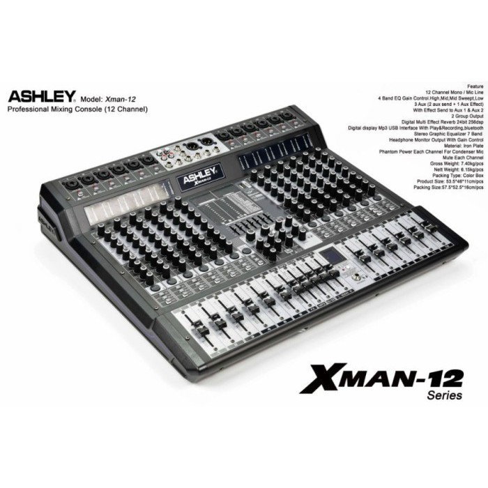 Jual MIXER ASHLEY XMAN12 XMAN 12 CHANNEL Mixer Ashley Xman 12 12Channel ...