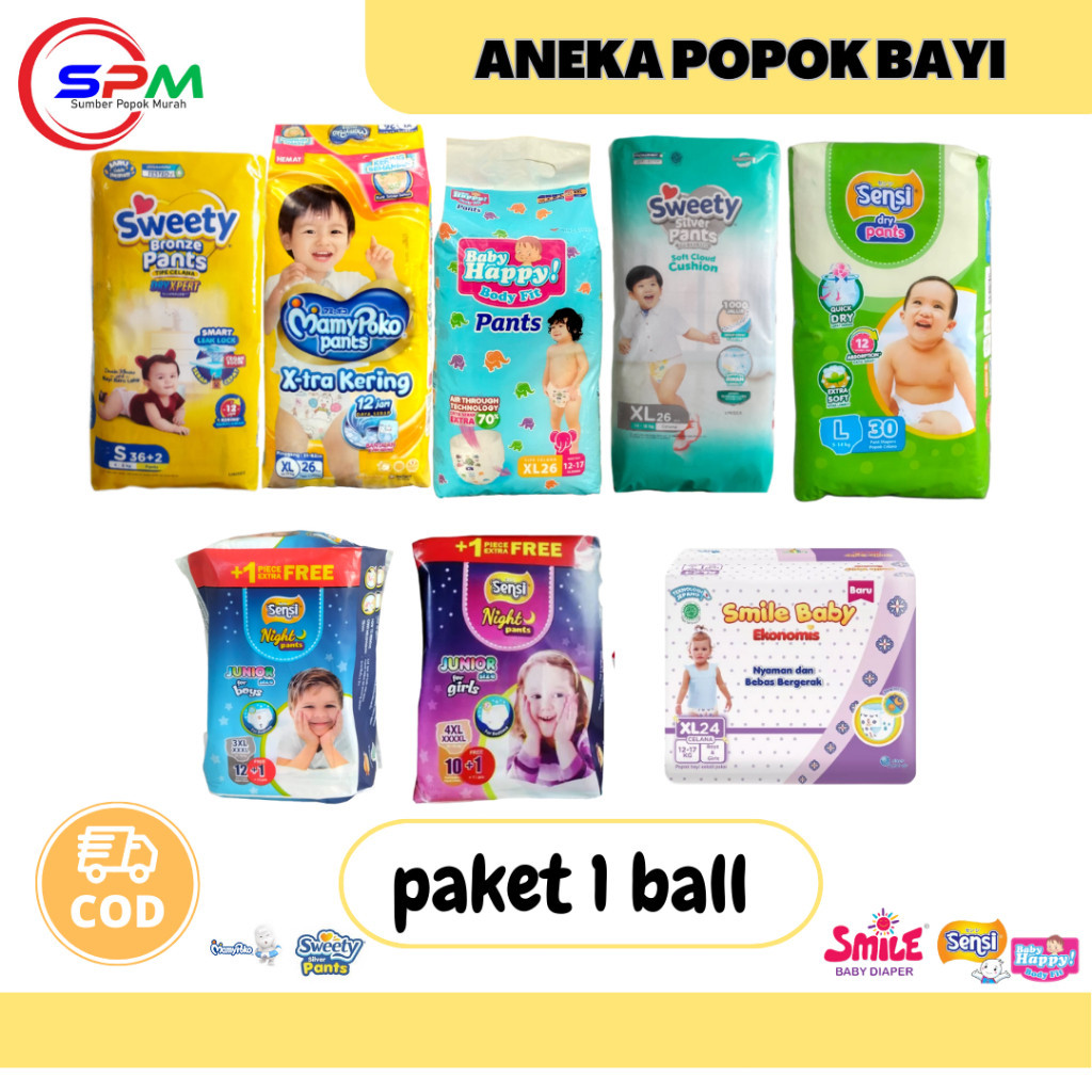 Jual MAMYPOKO POPOK BAYI ALL MERK PAKET 1 BALL SPM | Shopee Indonesia