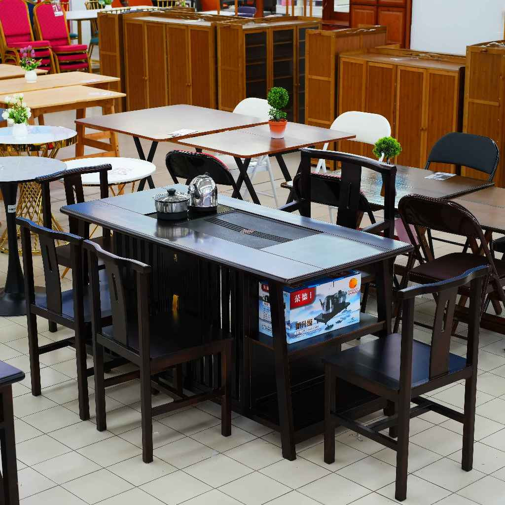 Jual Set Table Chinese Tea Kursi Kayu Solid Desain Oriental Meja Teh ...