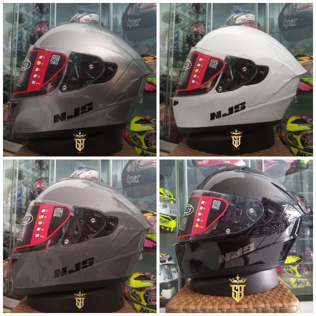 Jual HELM NJS ZX 1 FULL FACE SOLID/POLOS ORIGINAL | Shopee Indonesia