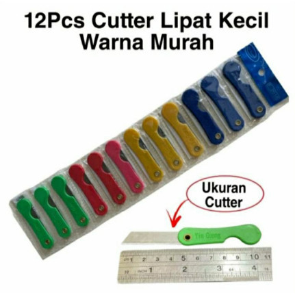 Jual cutter pisau lipat kecil RENTENG 12 pcs | Shopee Indonesia