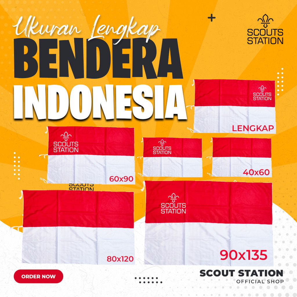 Jual Bendera merah putih ukuran lengkap bendera Indonesia bahan satin ...