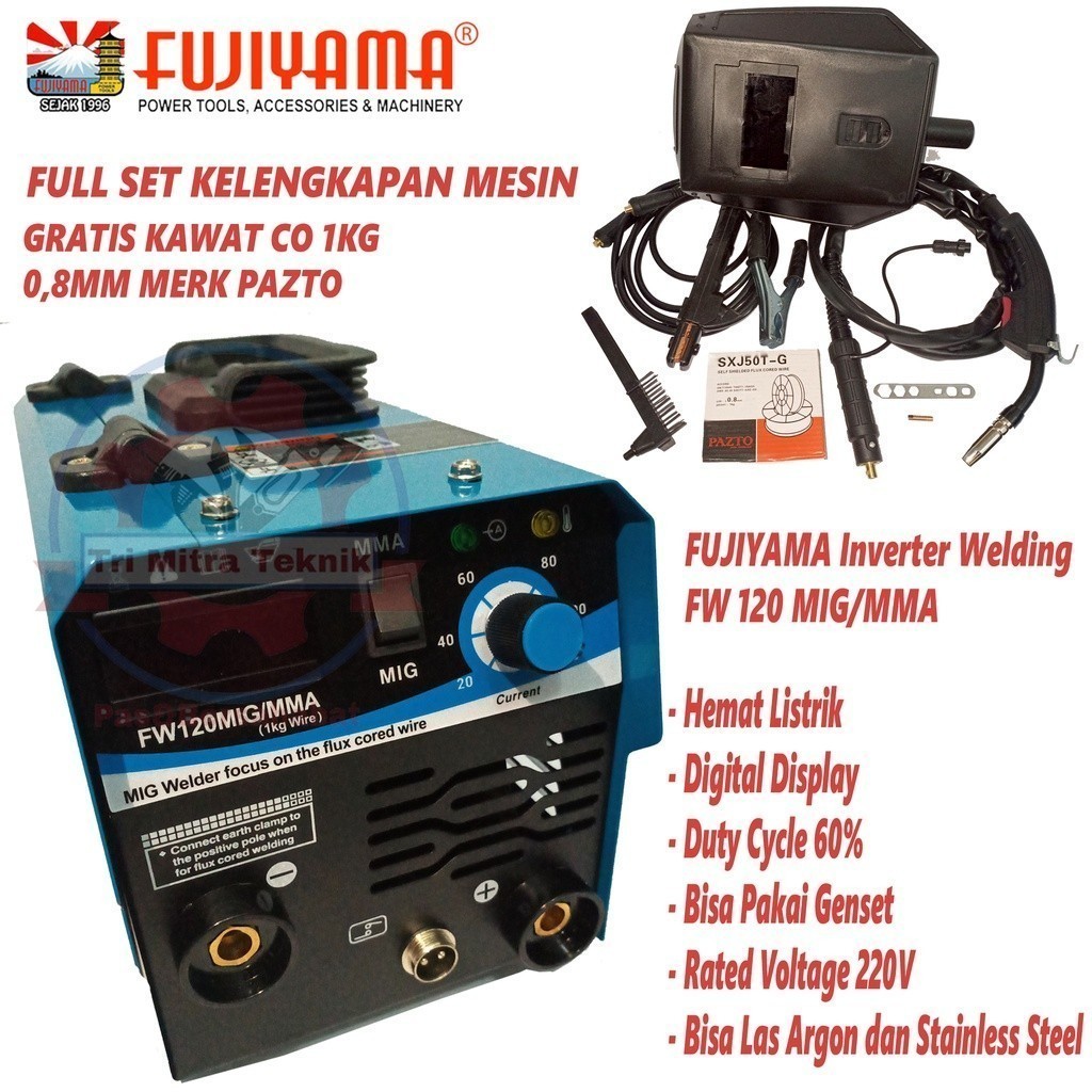 Jual HARGA DISKON ORIGINAL FUJIYAMA Inventer Welding FW 120 Mesin Las ...