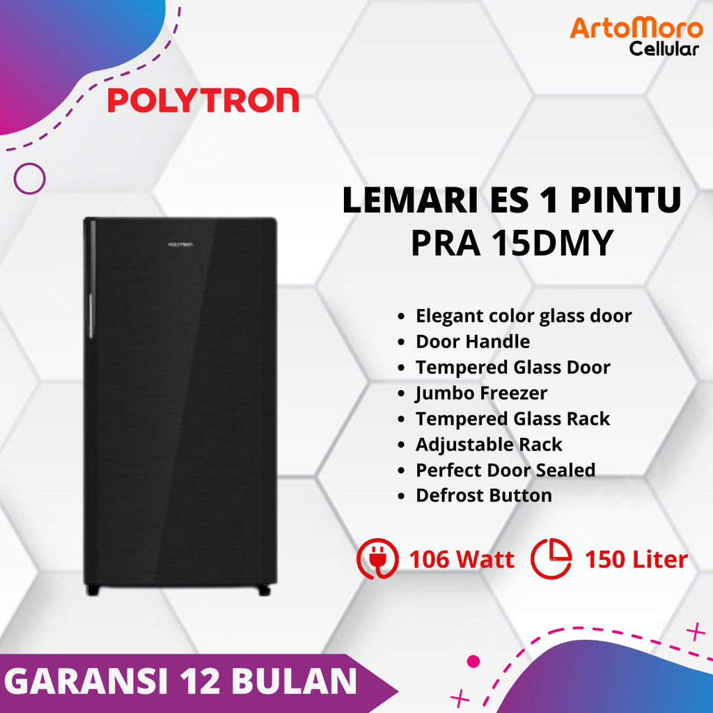 Jual POLYTRON Kulkas 1 Pintu Belleza 150 liter PRA 15DMY - Garansi ...