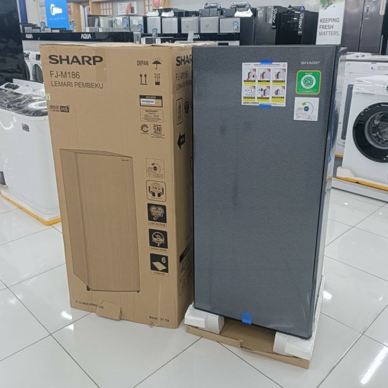 Jual Standing Freezer Kulkas Es Batu SHARP FJ-M186A HS | 6 Sap | Shopee ...